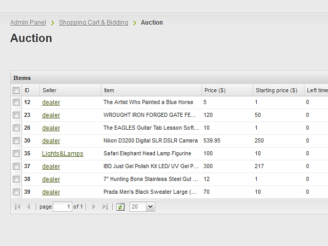 Shopping Cart & Auction plugin for classified ads sites